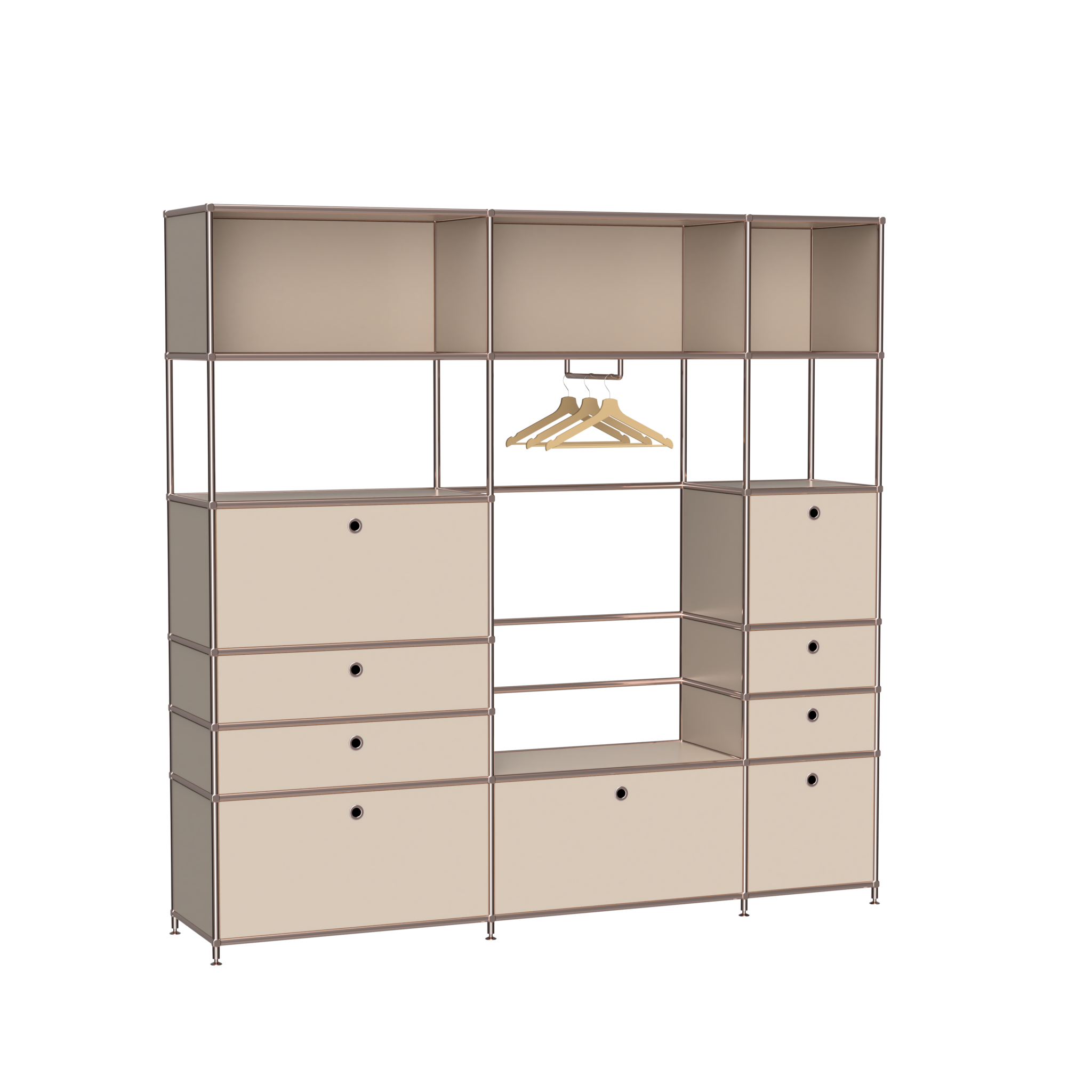 Wardrobe combination taupe 190x40x195cm – Flexcube